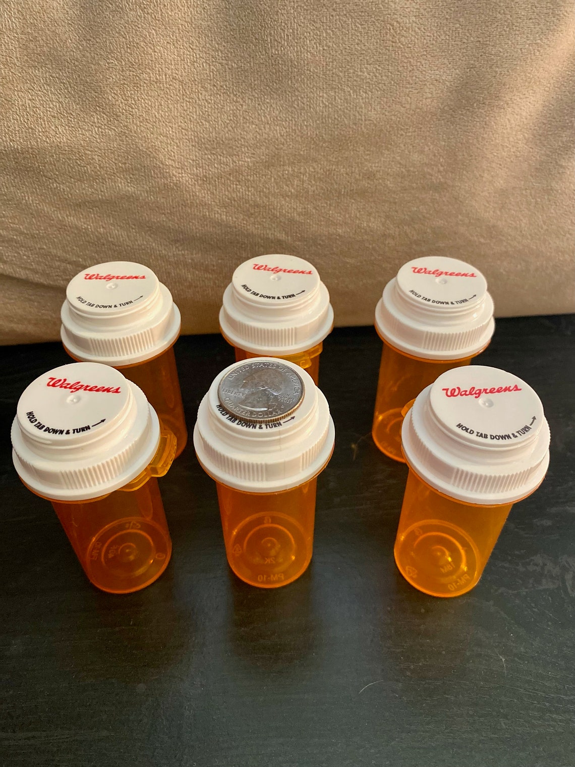 6-pack Empty Walgreens Plastic Pill Bottles orange - Etsy