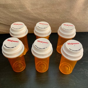 6-pack Empty Walgreens Plastic Pill Bottles orange - Etsy