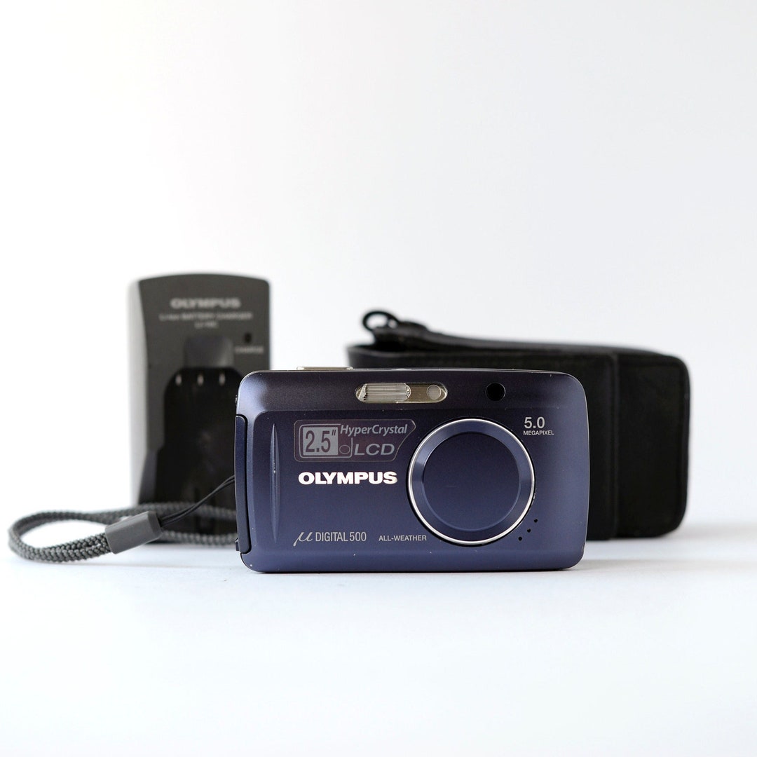 Vintage Digital Compact Camera Olympus MJU-500 DIGITAL With 5.0 Mega ...