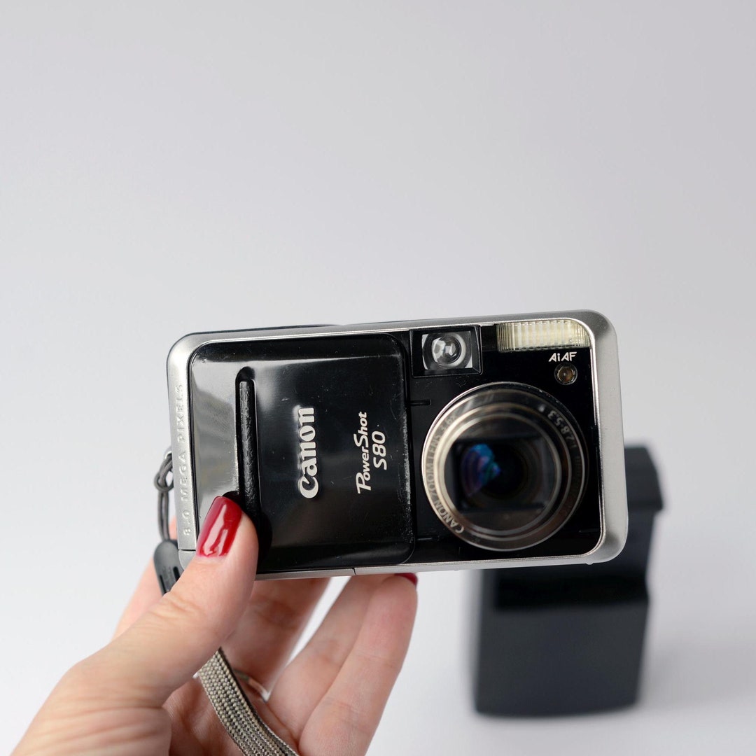 Vintage Digital Compact Point and Shoot Camera Canon Powershot S80 With ...