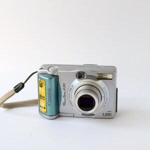 Vintage Digital Compact Camera Canon Powershot A30 With 1.2 Mega Pixels ...