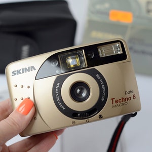 Vintage 35mm Film Compact Point and Shoot Camera Skina Techno 6 Macro ...