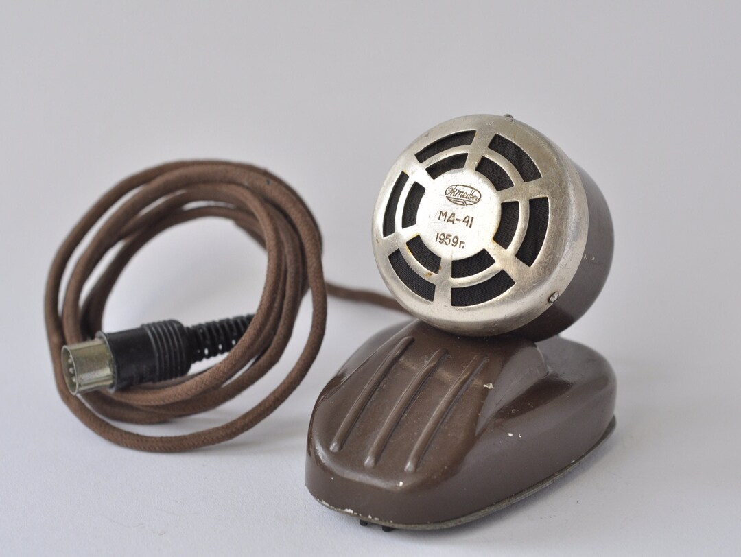 Сollectible Vintage Rare Microphone 1959. Mid Century Brown Color ...