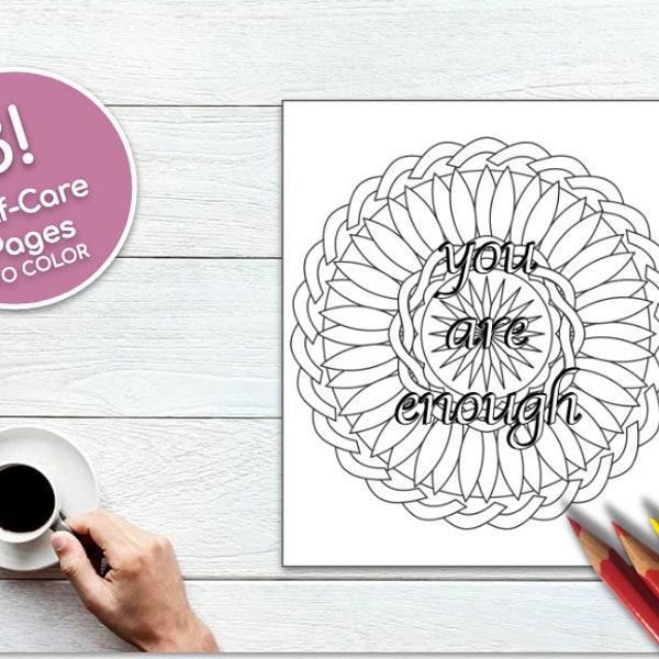 Self Care Coloring Book - Etsy