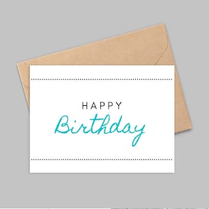 Printable Birthday Card, Birthday Card, Blank Card, Digital Download ...