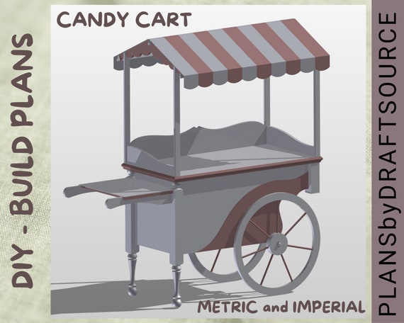 WOODEN CANDY CART D.I.Y. Plans in Mm and Inches - Etsy
