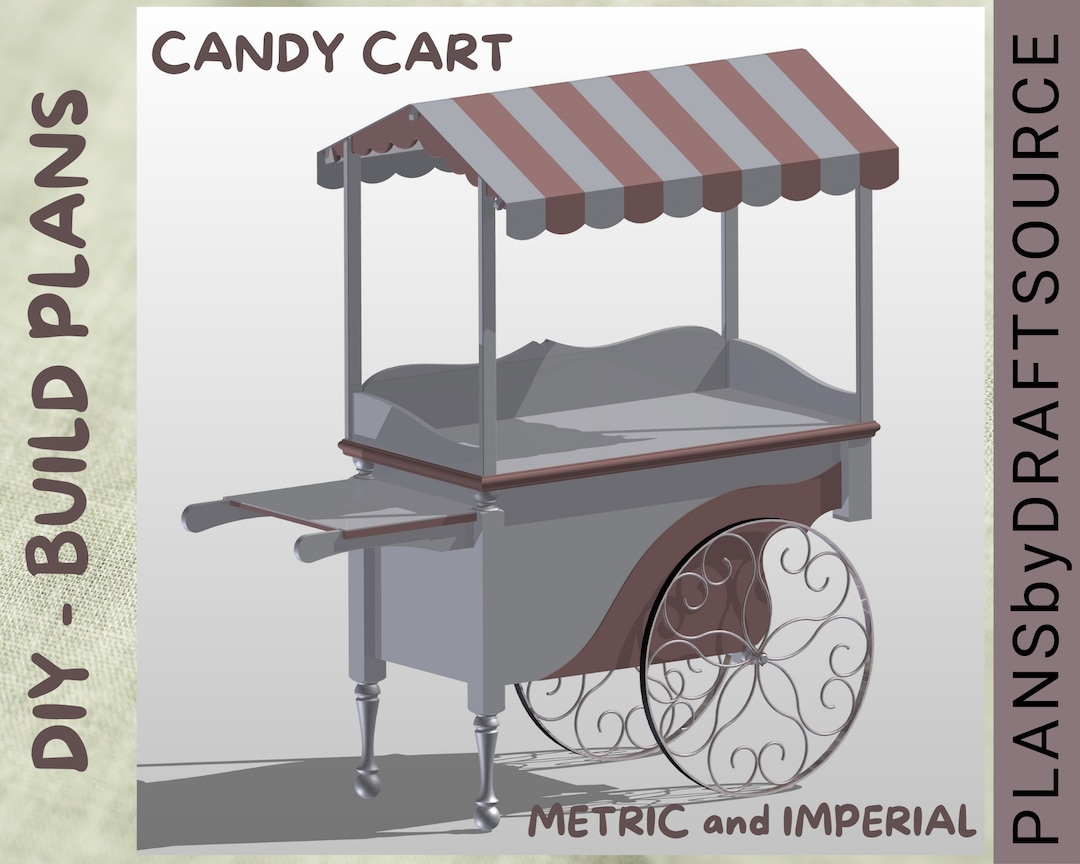 DIY PLANS for Full Sized Wooden Candy Cart - Includes Purchase List - Etsy