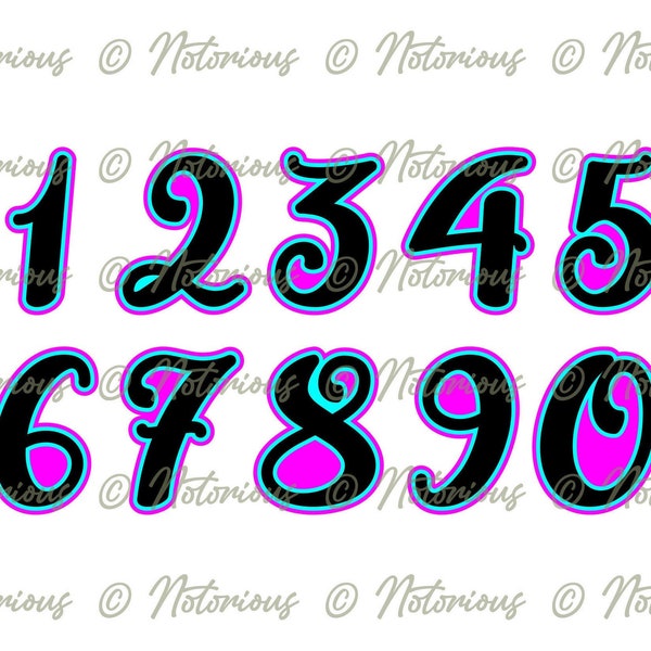 Fancy Numbers Svg - Etsy