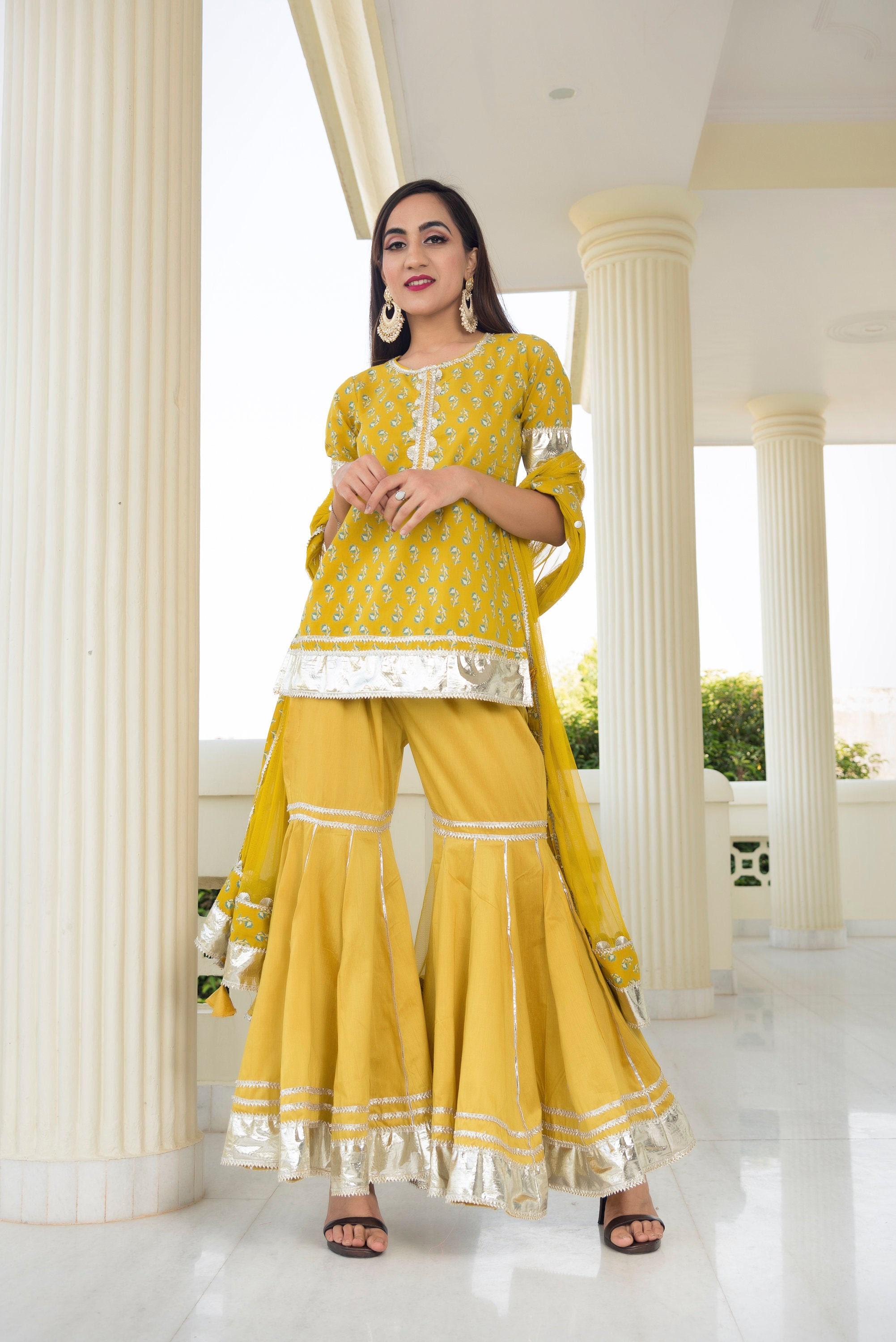 Ethnic indian sharara set with dupattaTraditional women wear | Etsy