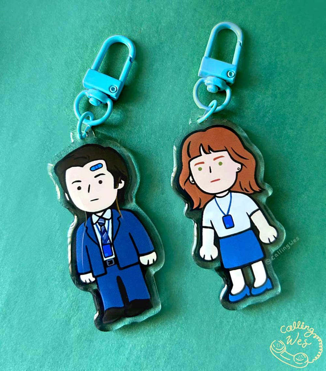 Mark and Helly Acrylic Keychain | Severance - Etsy