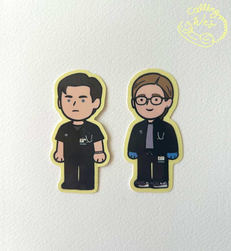 The Pitt Stickers | Robby Langdon Mel Whitaker - Etsy