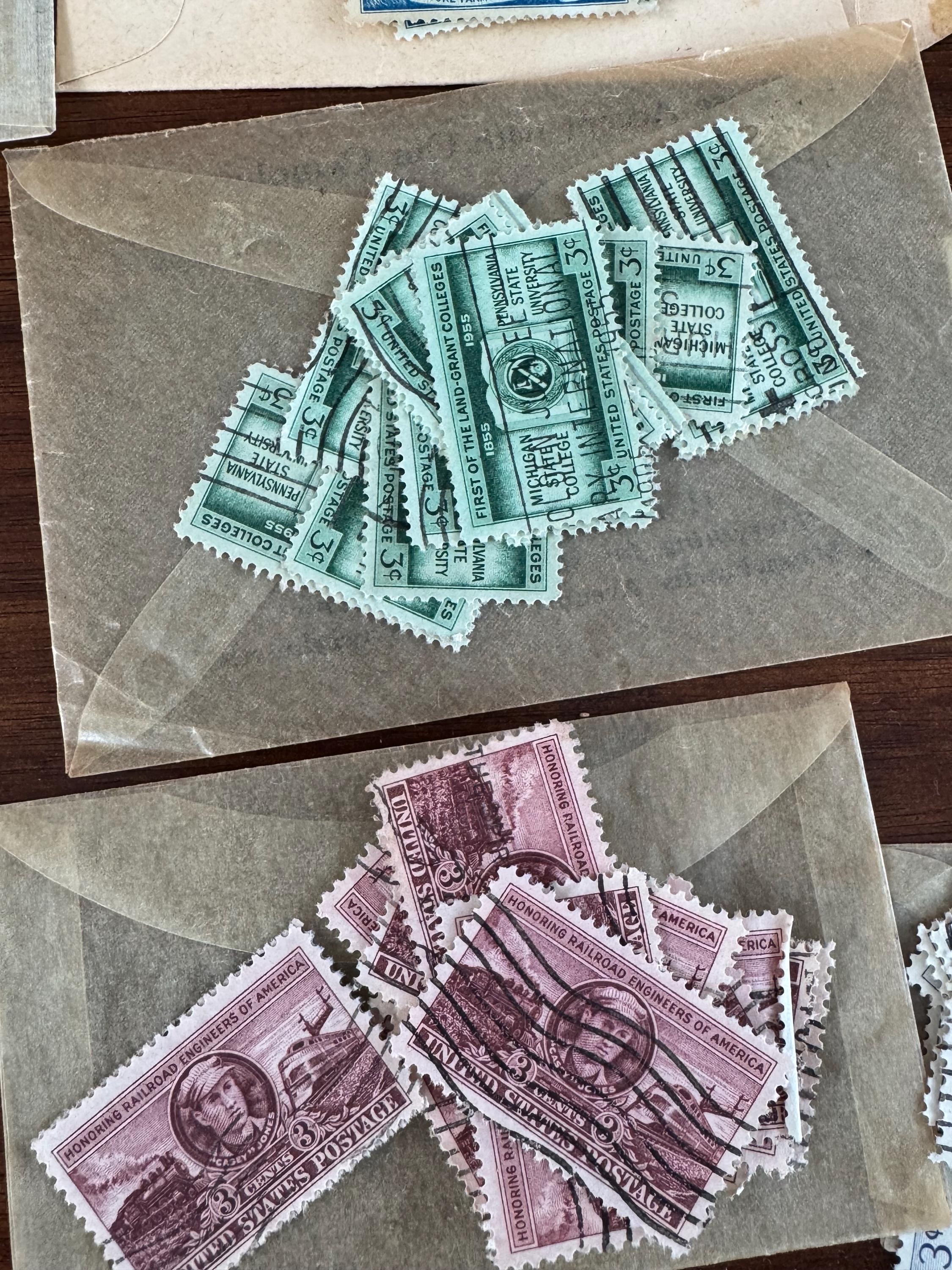 Vintage 1950’s Stamp Lot (164 Total Stamps) Washington, Harvey Wiley ...