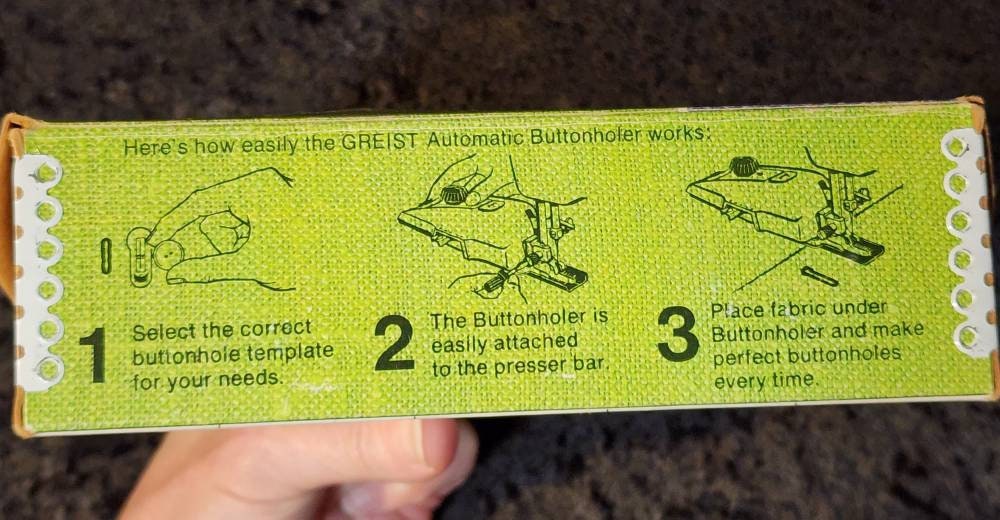 Vintage Original Greist Sewing Machine Buttonholer for Low - Etsy
