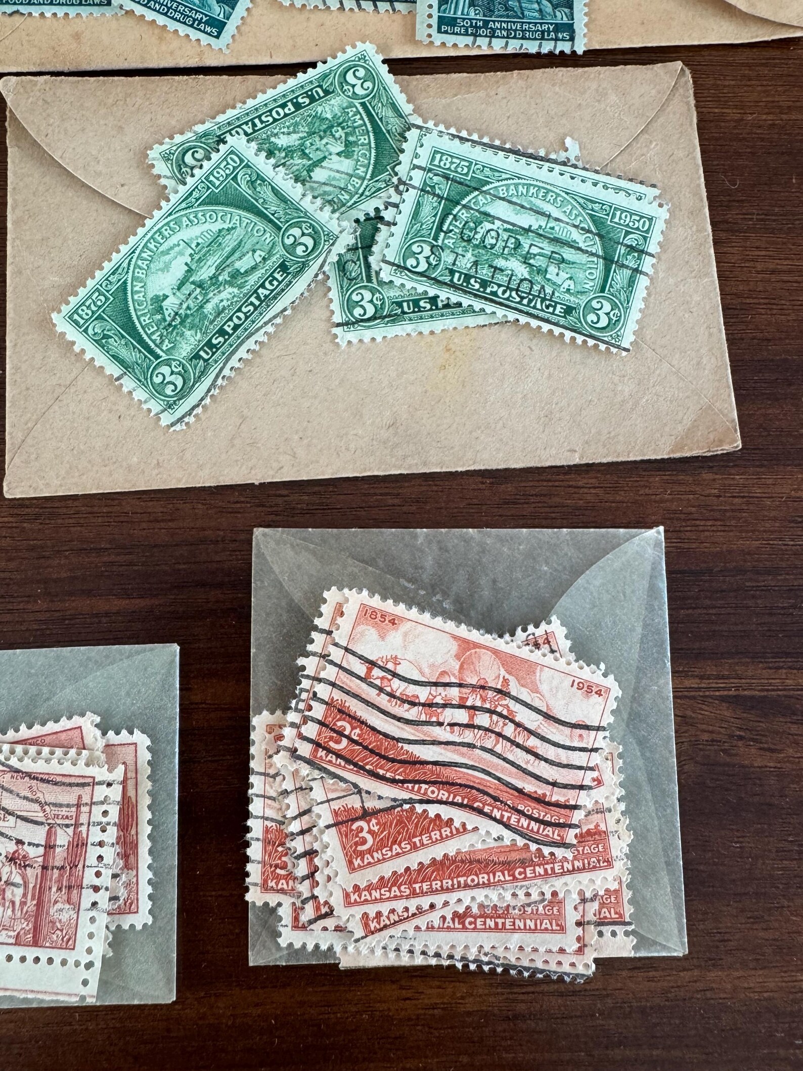 Vintage 1950’s Stamp Lot (164 Total Stamps) Washington, Harvey Wiley ...