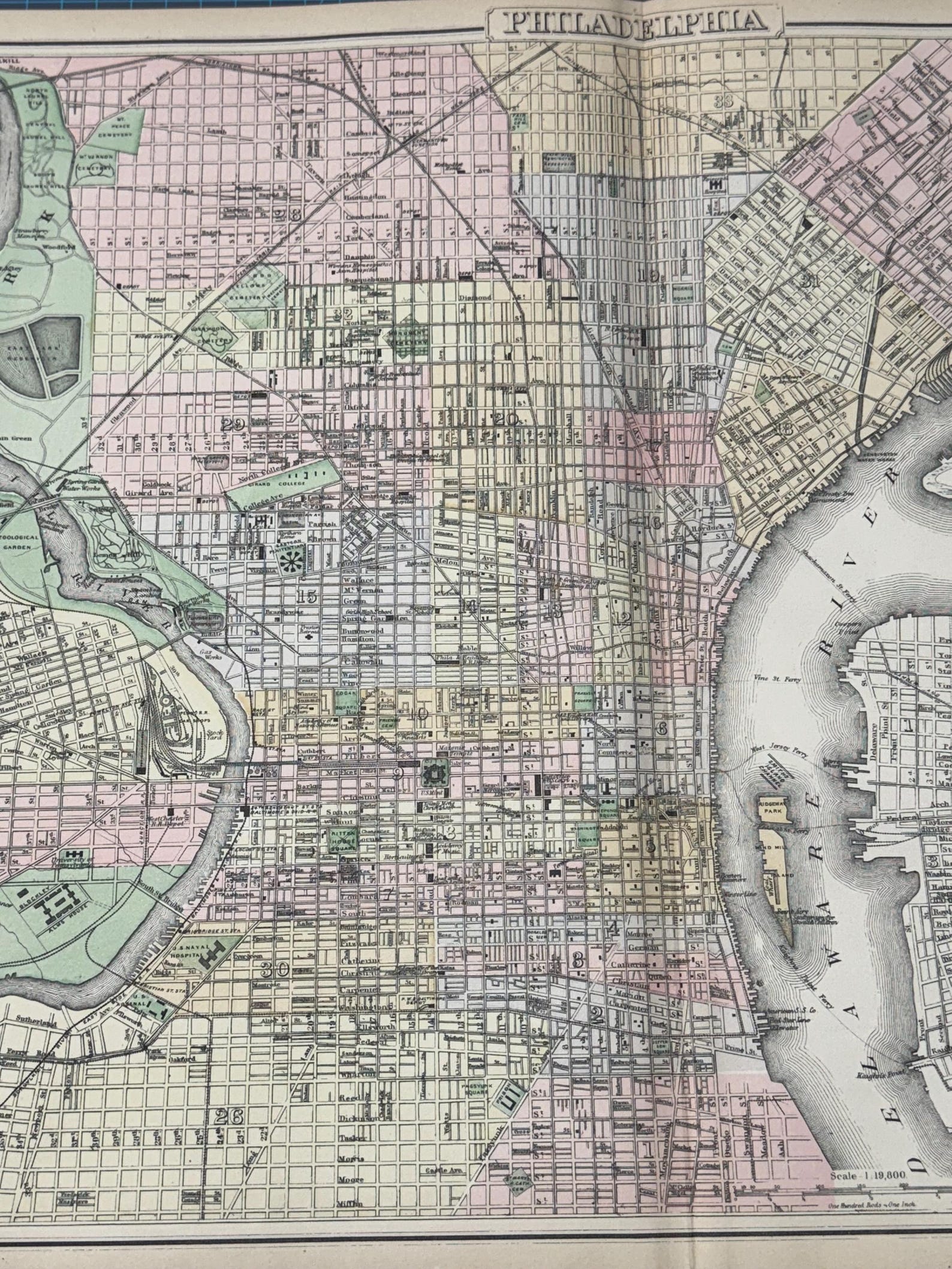 1889 Victorian Continental Atlas Frank Gray Map of Pennsylvania ...