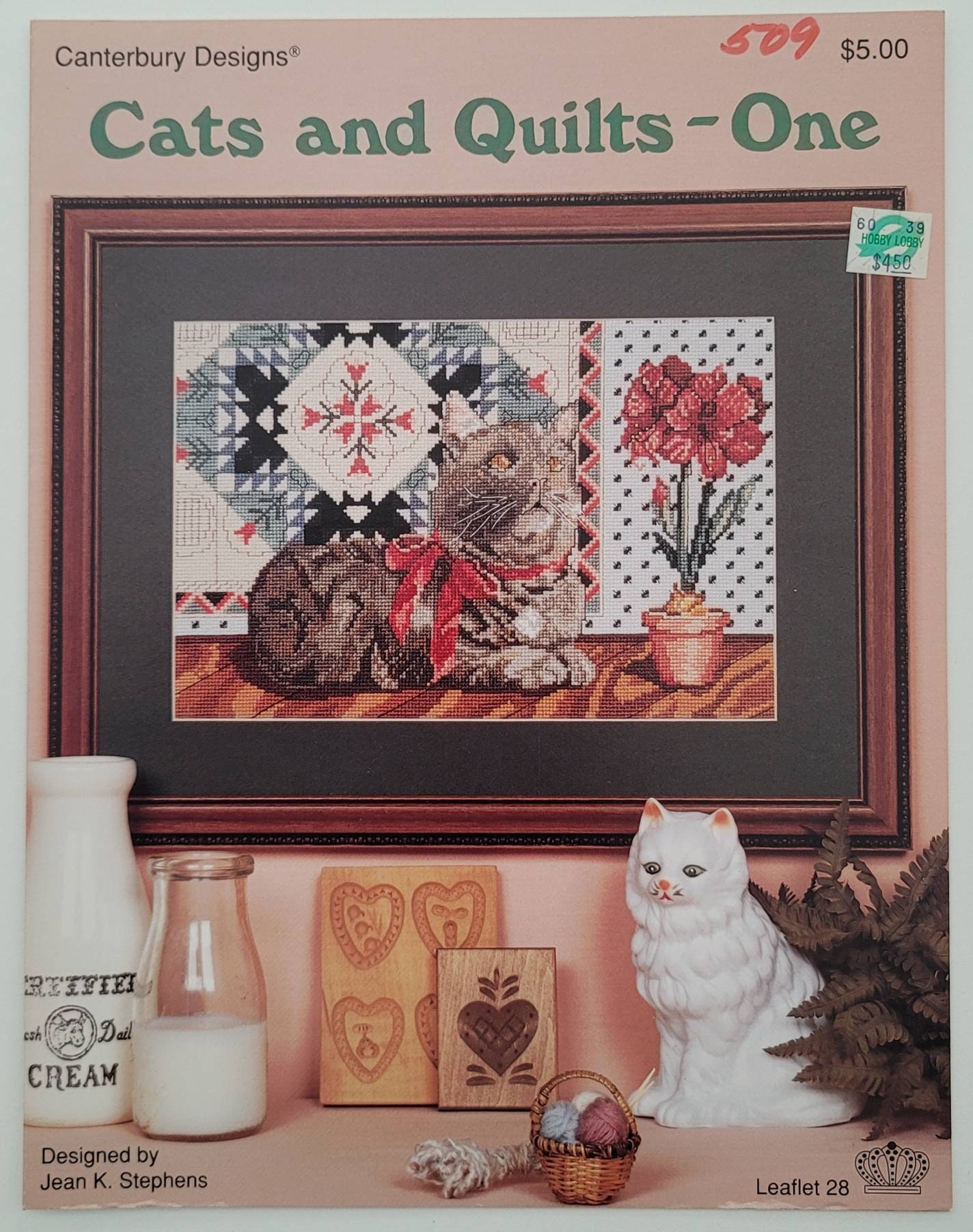 Lot of 5 Vintage Cross Stitch Chart Patterns Books Cats and Quilts - Etsy