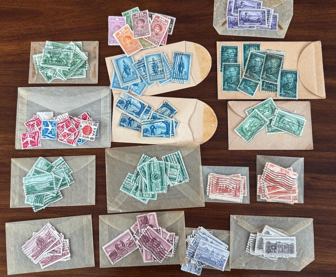 Vintage 1950’s Stamp Lot (164 Total Stamps) Washington, Harvey Wiley ...