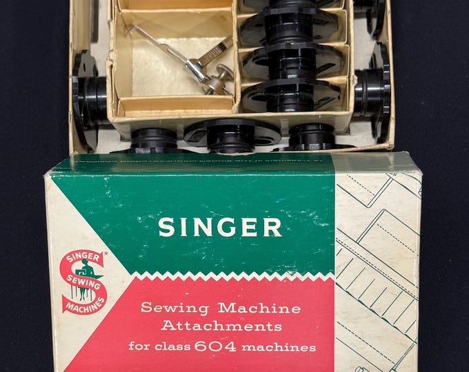 Vintage Original Singer Sewing Machine Attachment Box, Attachments and ...
