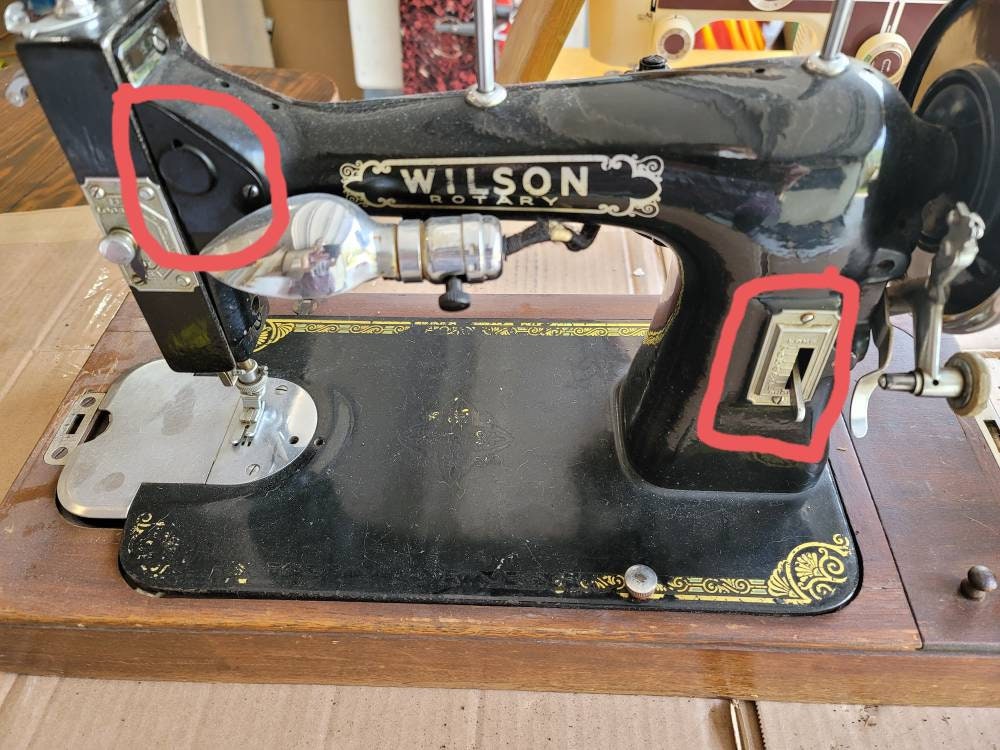 Wilson Rotary Sewing Machine Stitch Length Plate With Screw Take up Arm ...