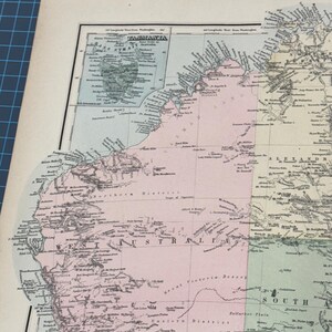 1889 Victorian Atlas Map of Australia and East Indies - Etsy