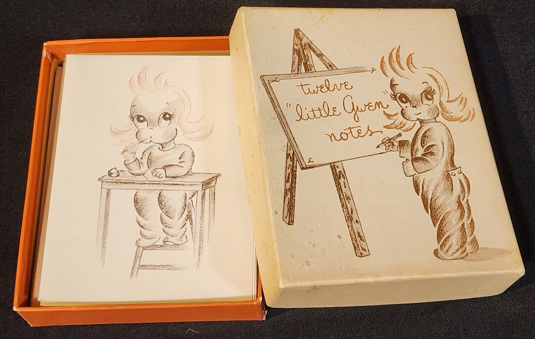 1945 Vintage Stationary Note Cards Little Gwen by Joyce Webster - Etsy