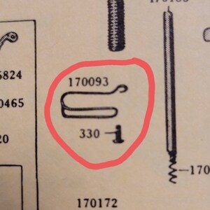 Original Singer 301 Sewing Machine Thread Guard Guide With Screw ...