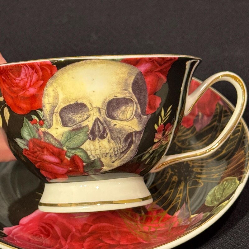 Skull Tea Cup - Etsy