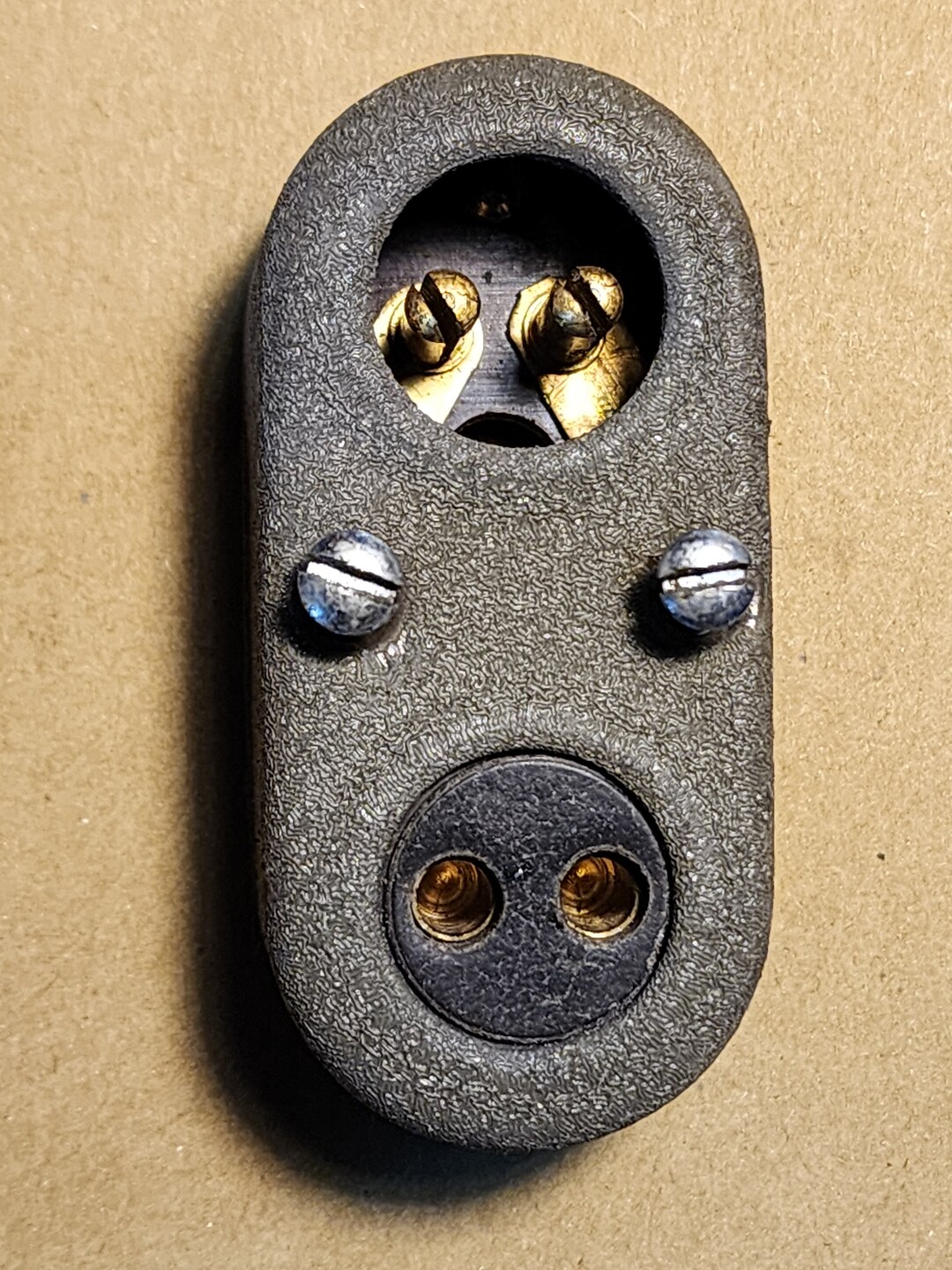 Vintage Bakelite Round 2 Prong Female S-70 and Male Terminal Box for ...