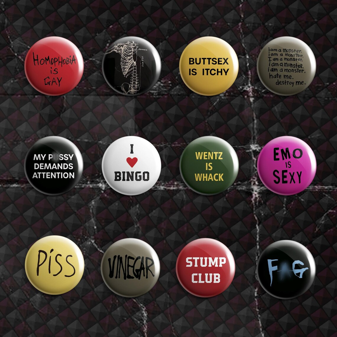 Iconic Emo Tshirts Pins Buttons - Etsy