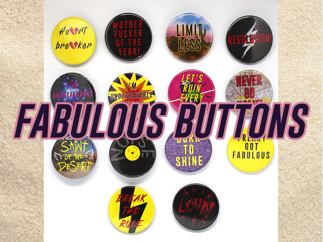 Fabulous Buttons Pins Set - Etsy