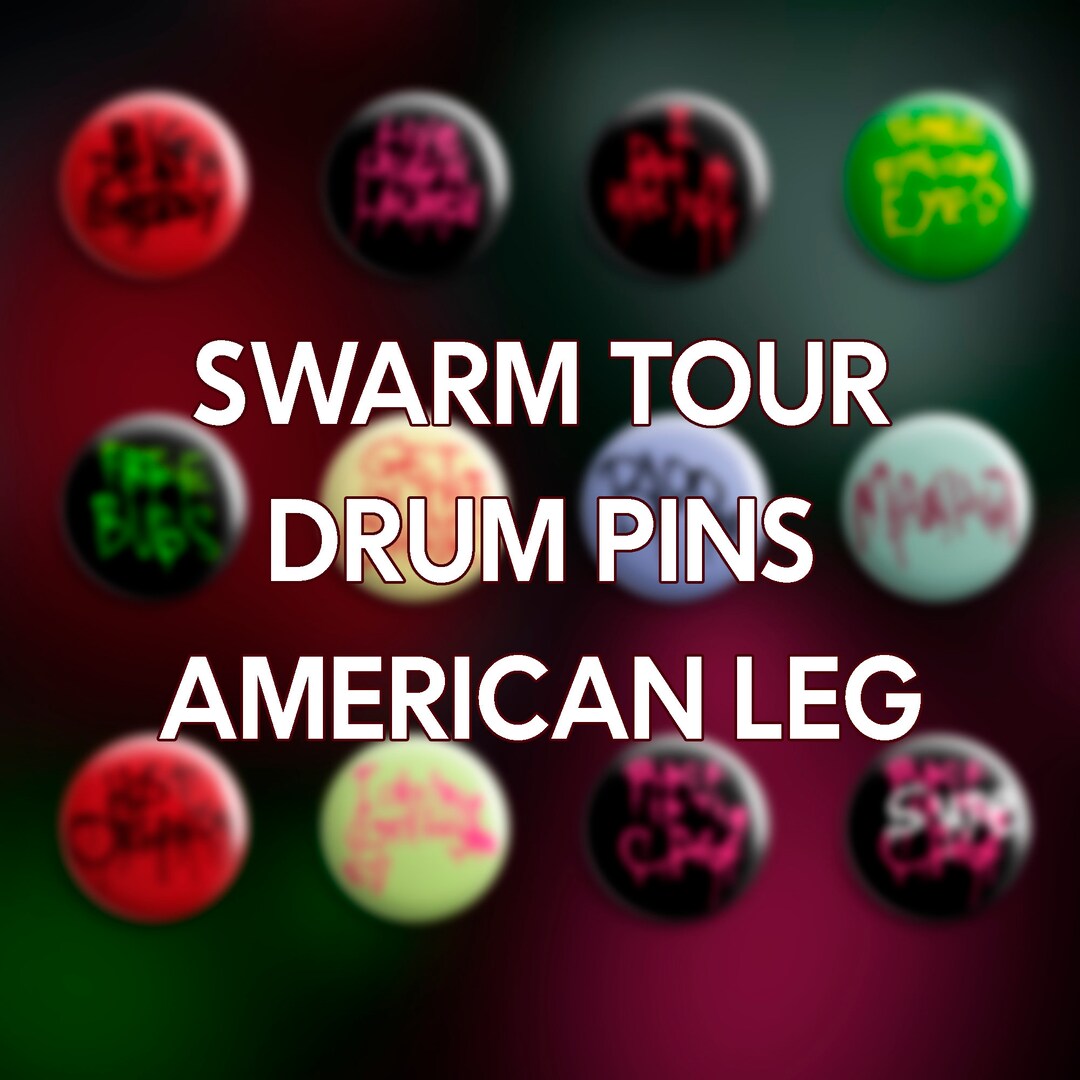 SWARM TOUR Drum Pins (american Leg) - Etsy