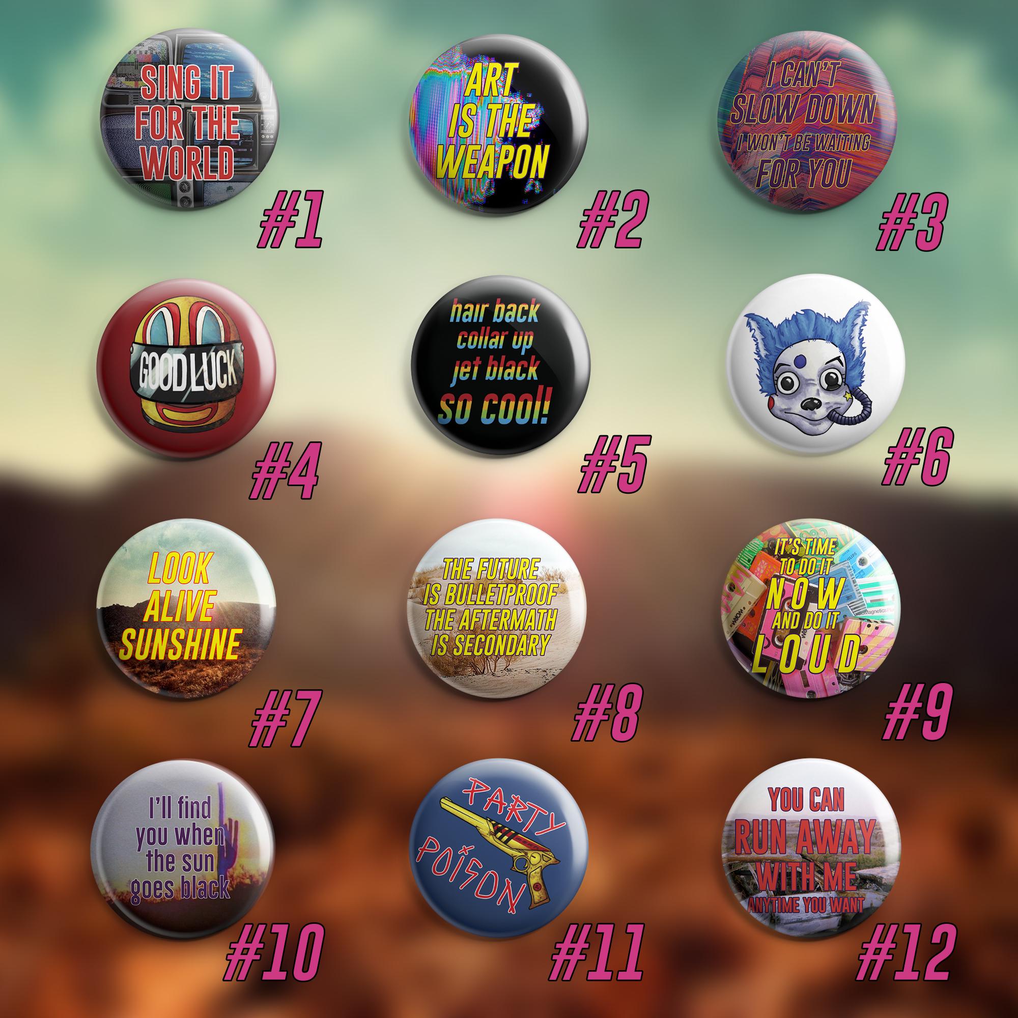 DANGER DAYS Fabulous Pin Buttons Set - Etsy