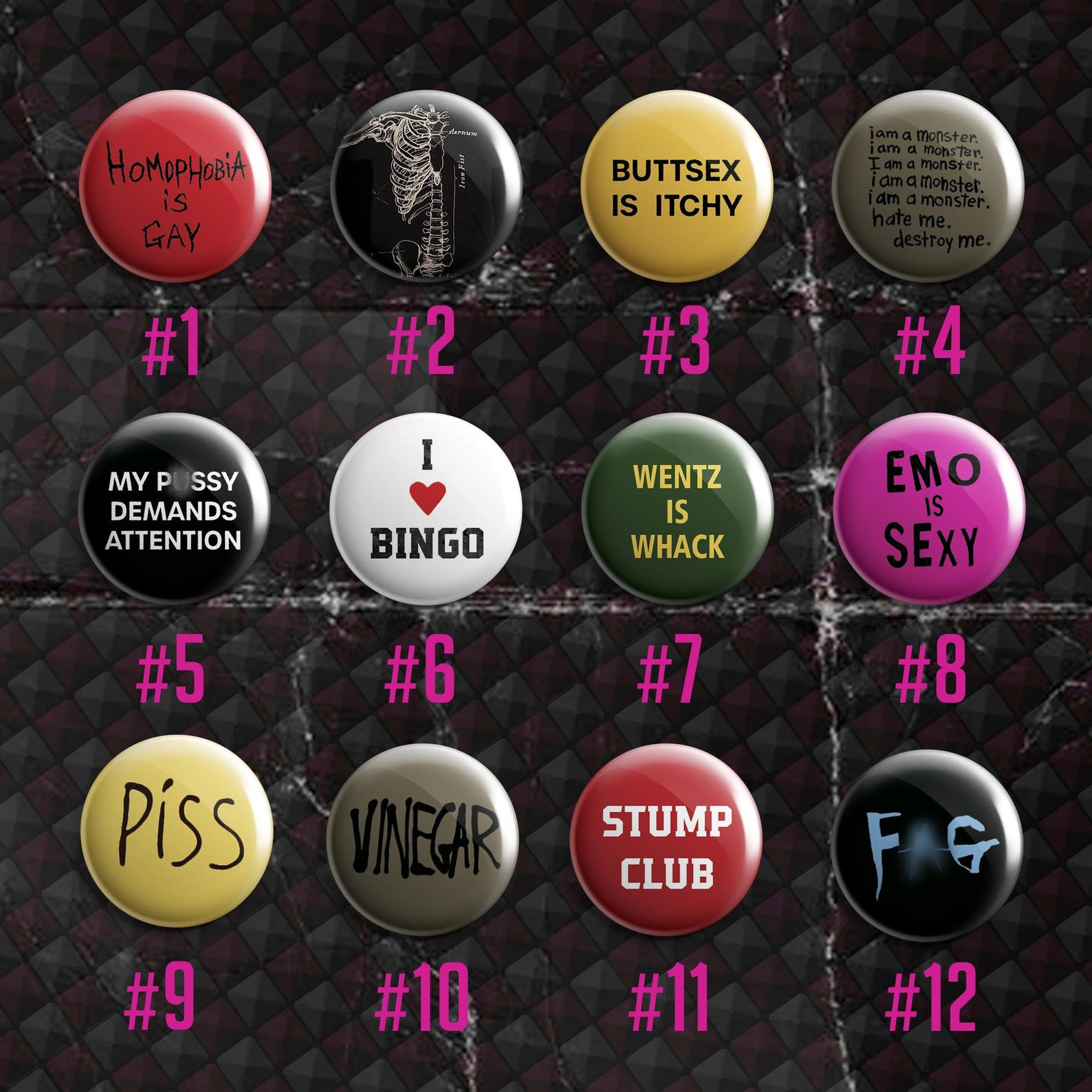 Iconic Emo Tshirts Pins Buttons - Etsy