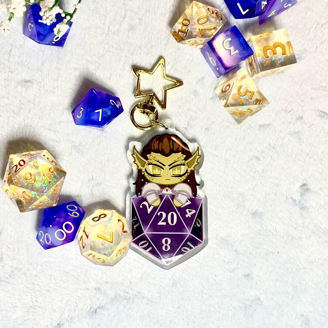 Double Sided D20 BG3 Laezel Acrylic Keychain - Etsy
