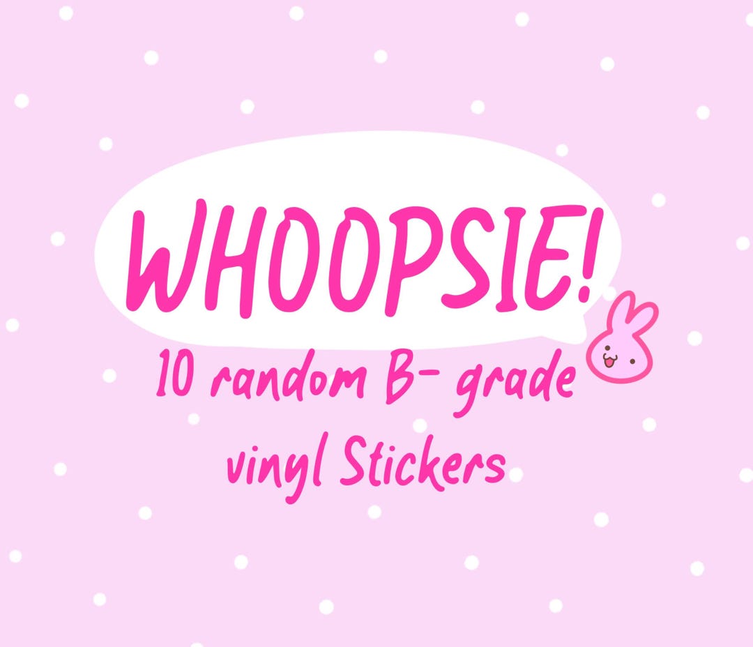 10 Pack Whoops B-grade Vinyl Stickers - Etsy