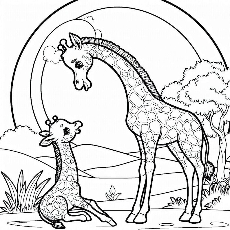20 Page Pack Cute Mother's Day Animals Printable Coloring Book - Etsy