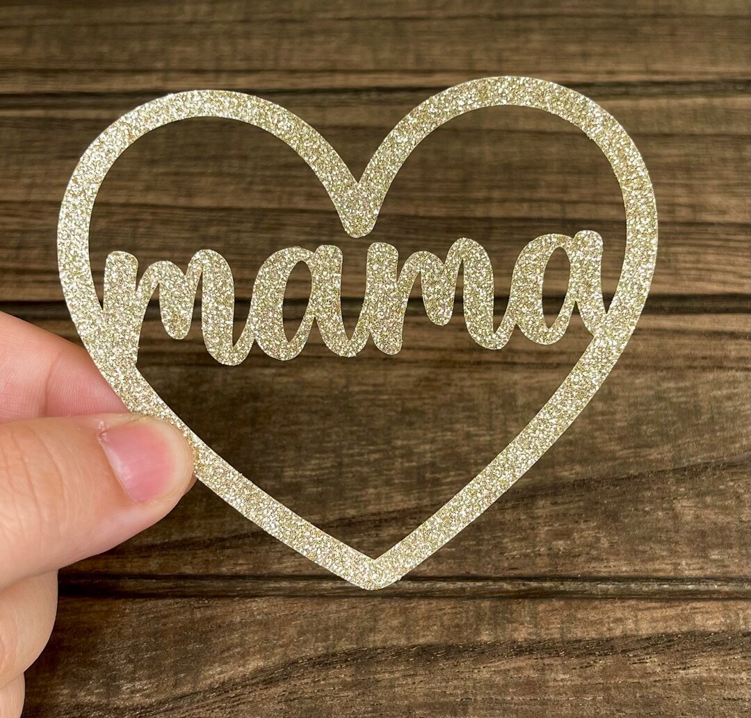 Mama Heart Topper, Mothers Day Topper - Etsy