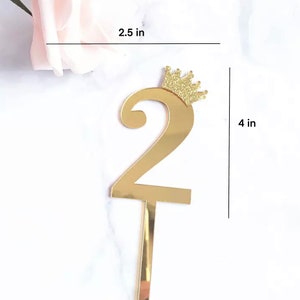 Number Topper With Crown - Etsy