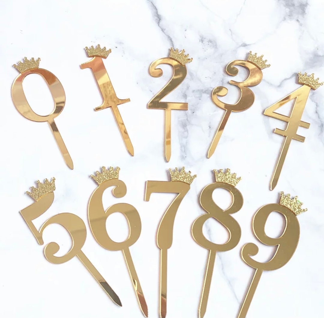 Number Topper With Crown - Etsy