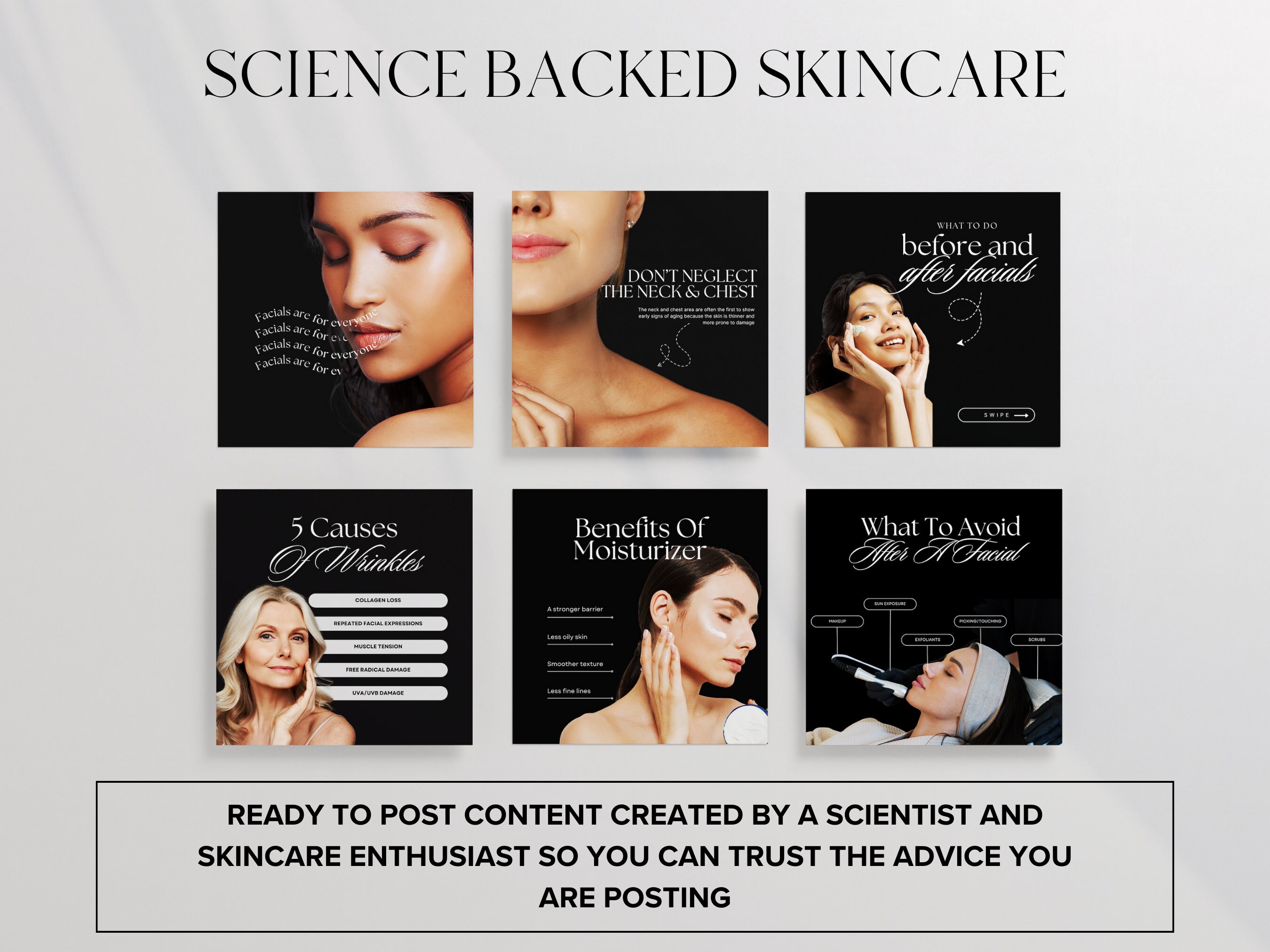 Skincare Instagram Template, Hydrafacial Instagram, Esthetician Social ...