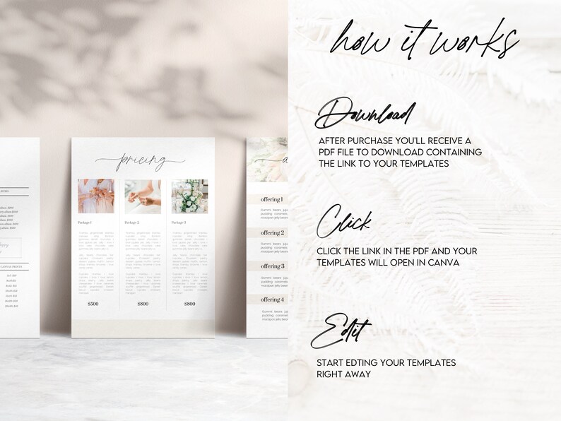 Wedding Welcome Guide Photography Wedding Welcome Packet | Etsy