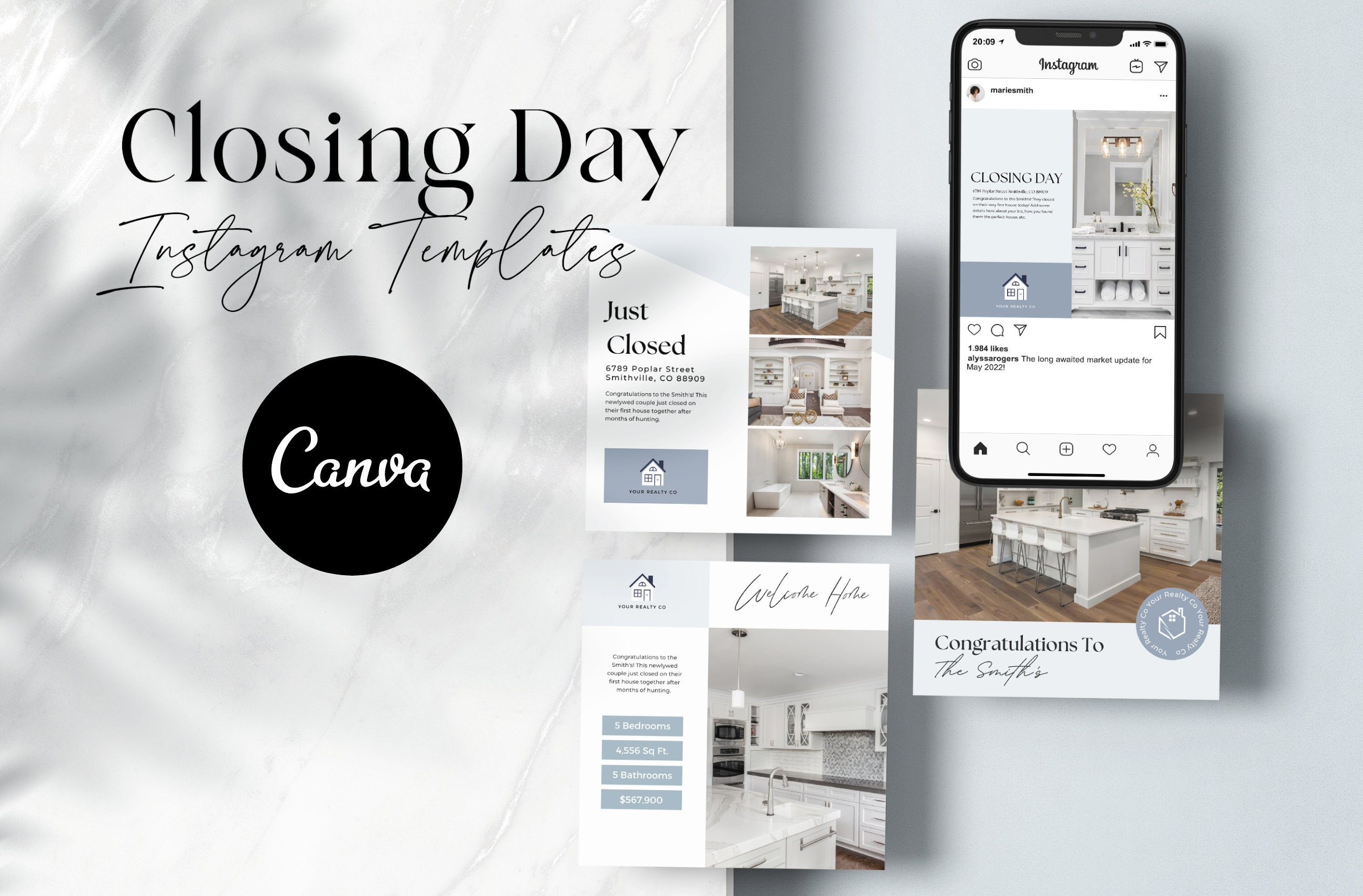 Closing Day Social Media Post, Closing Day Template, Real Estate ...