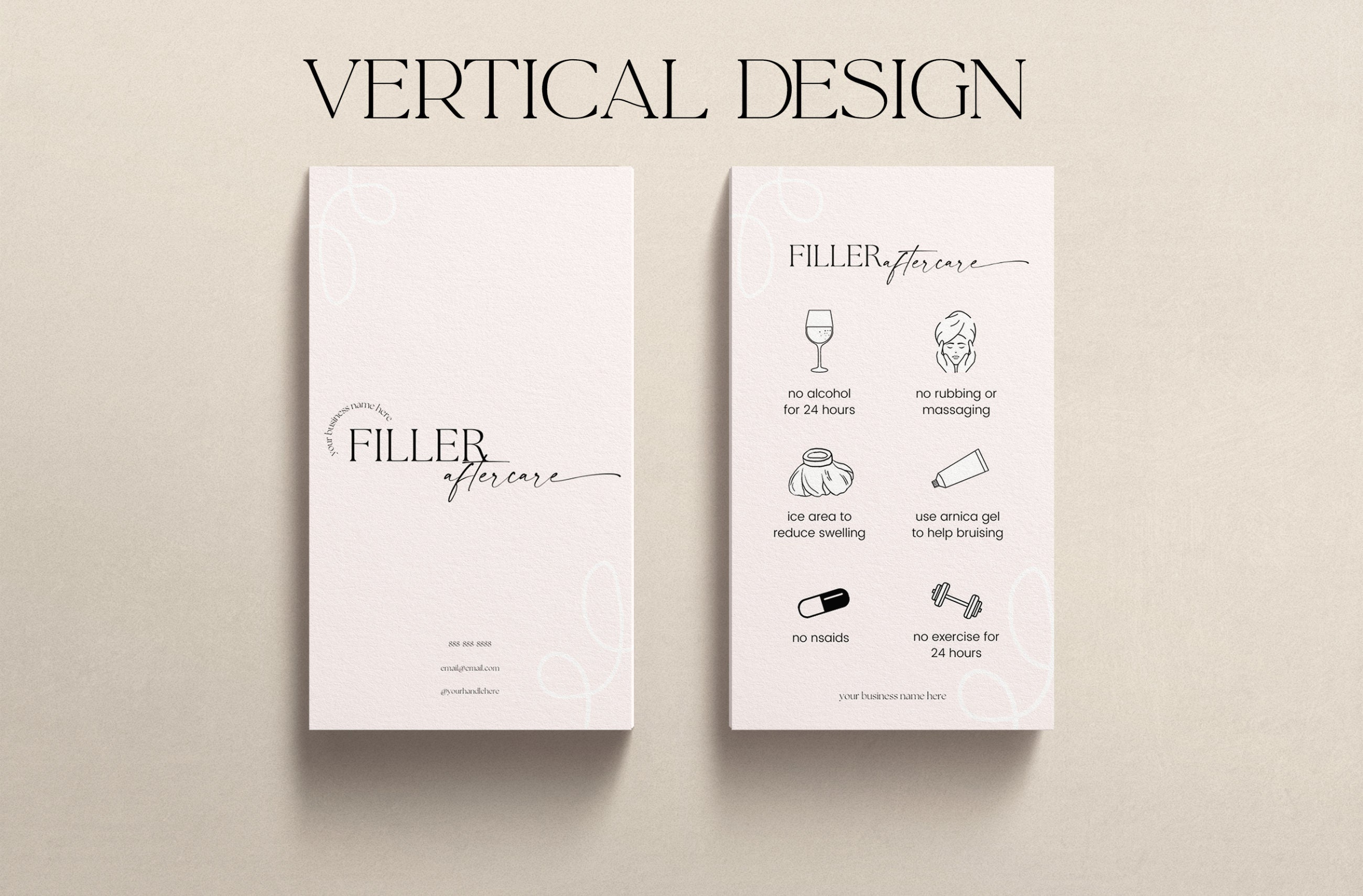 Botox Aftercare Card Filler Aftercare Card Dermal Filler - Etsy