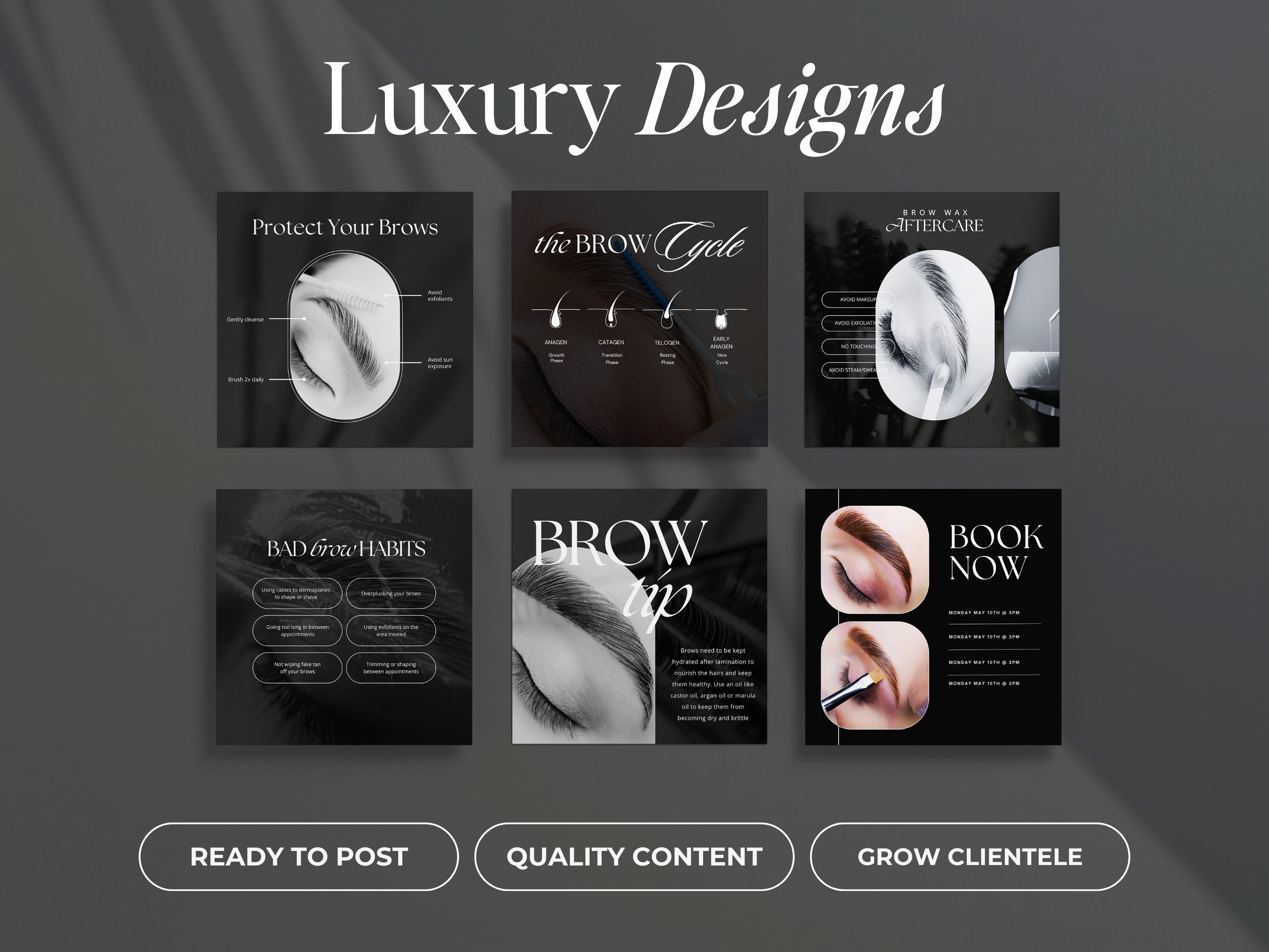 Brow Tech Instagram Templates, Brow Lamination Instagram Template ...