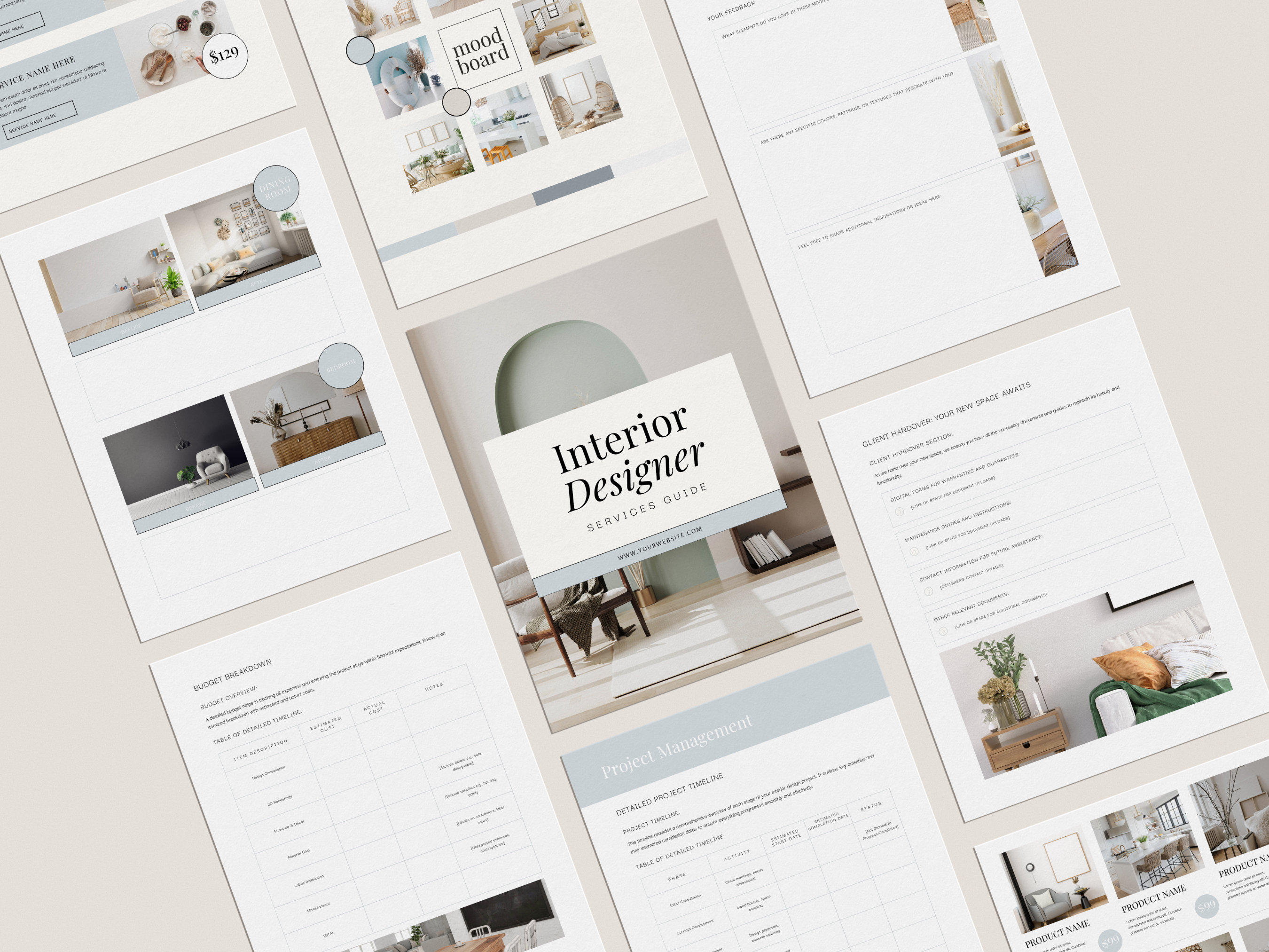 Interior Design Service Guide, Interior Design Welcome Packet, Interior ...