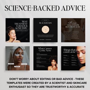 Acne Social Media Templates, Skincare Instagram Templates, Esthetician ...