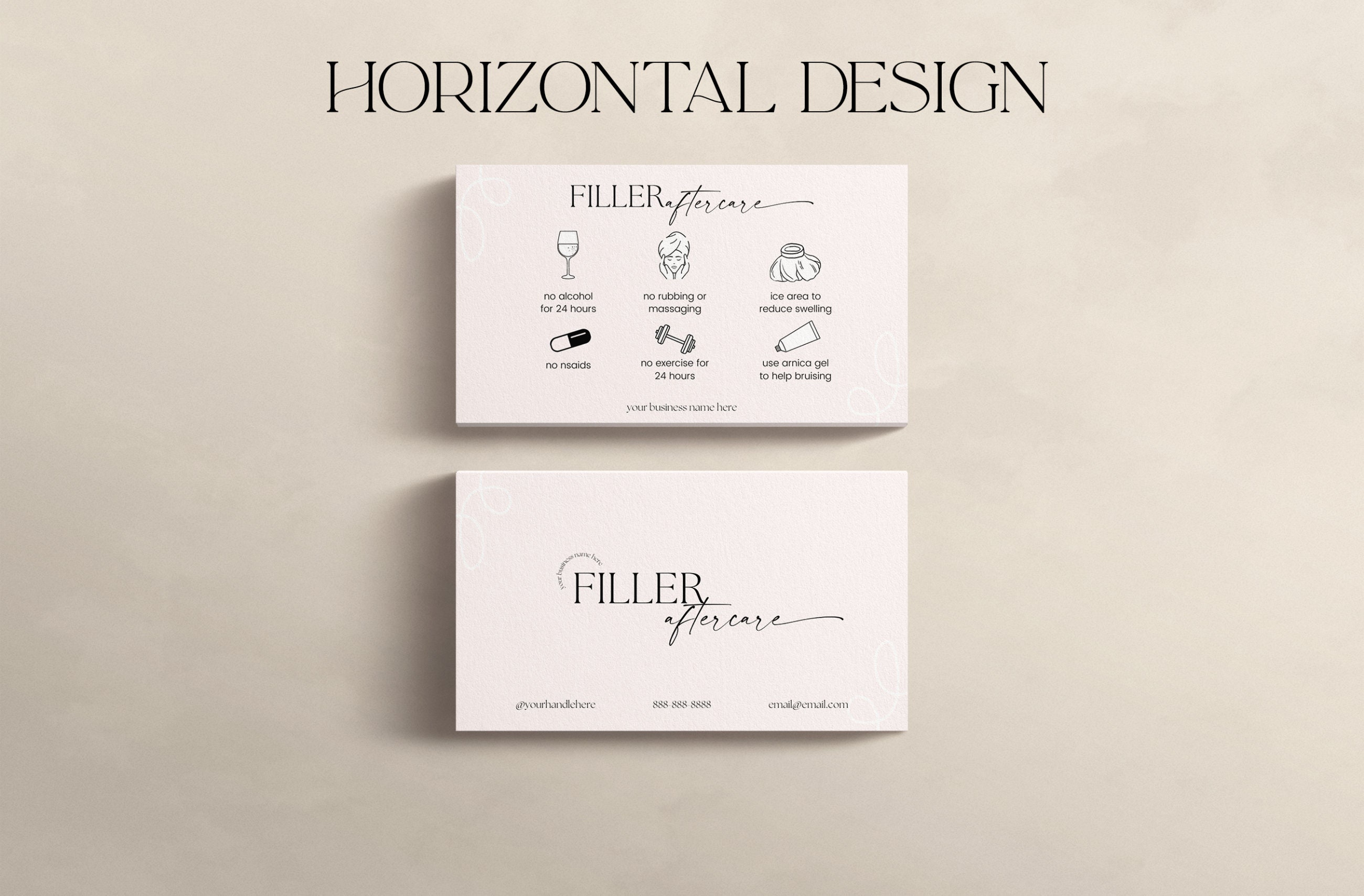 Botox Aftercare Card Filler Aftercare Card Dermal Filler - Etsy