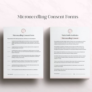 Microneedling Consent Forms, Medspa Form, Microneedling Form, Micro ...