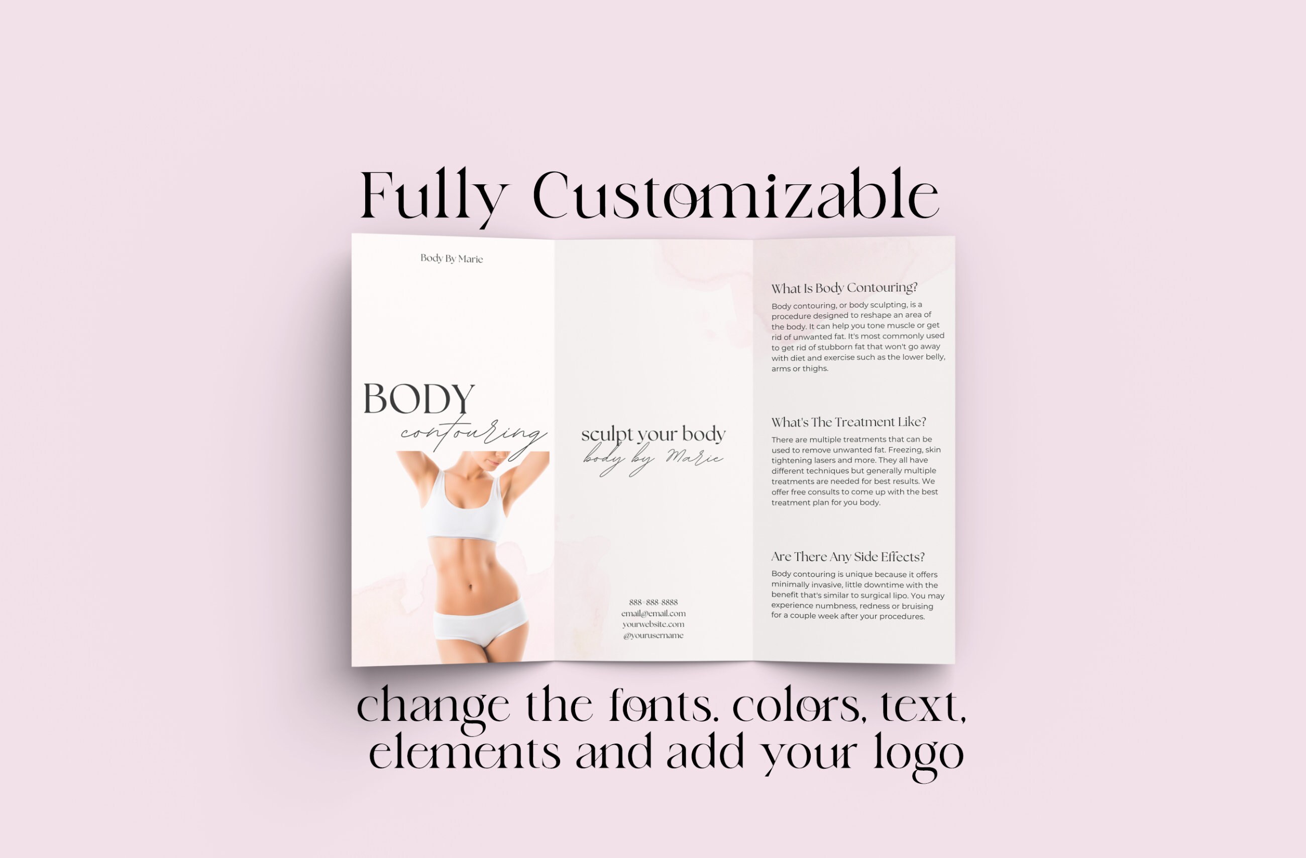 Body Sculpting Brochure Body Contouring Brochure Body - Etsy Canada