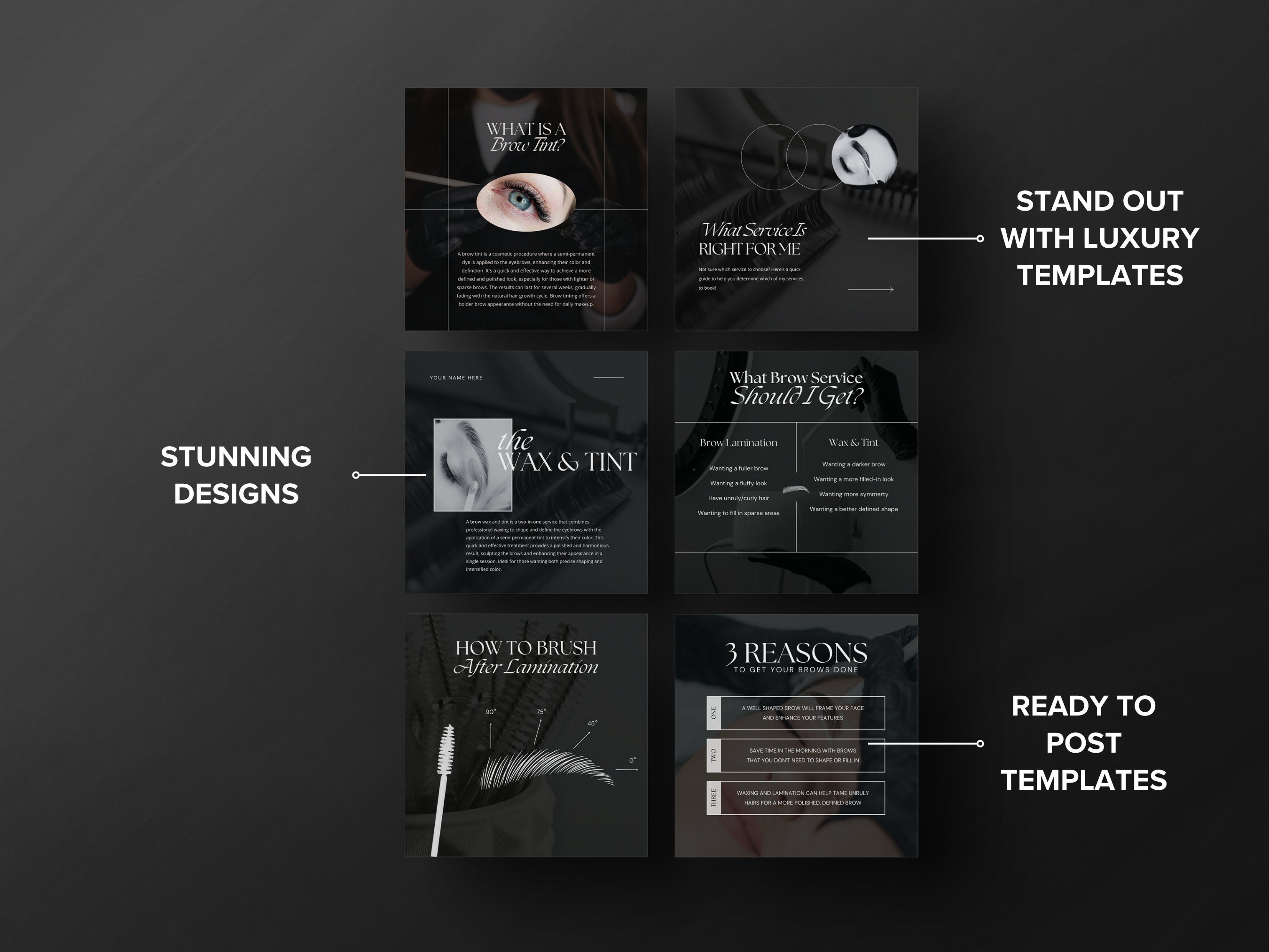 Brow Tech Instagram Templates, Brow Lamination Instagram Template ...